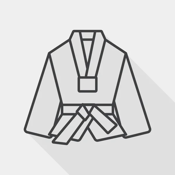 Karate suit flat icon with long shadow,eps10 Stock Vector Image by ...
