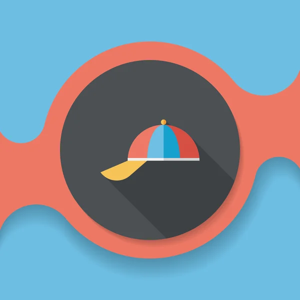 Peaked cap flat icon with long shadow,eps10 — Stock Vector © eatcute ...