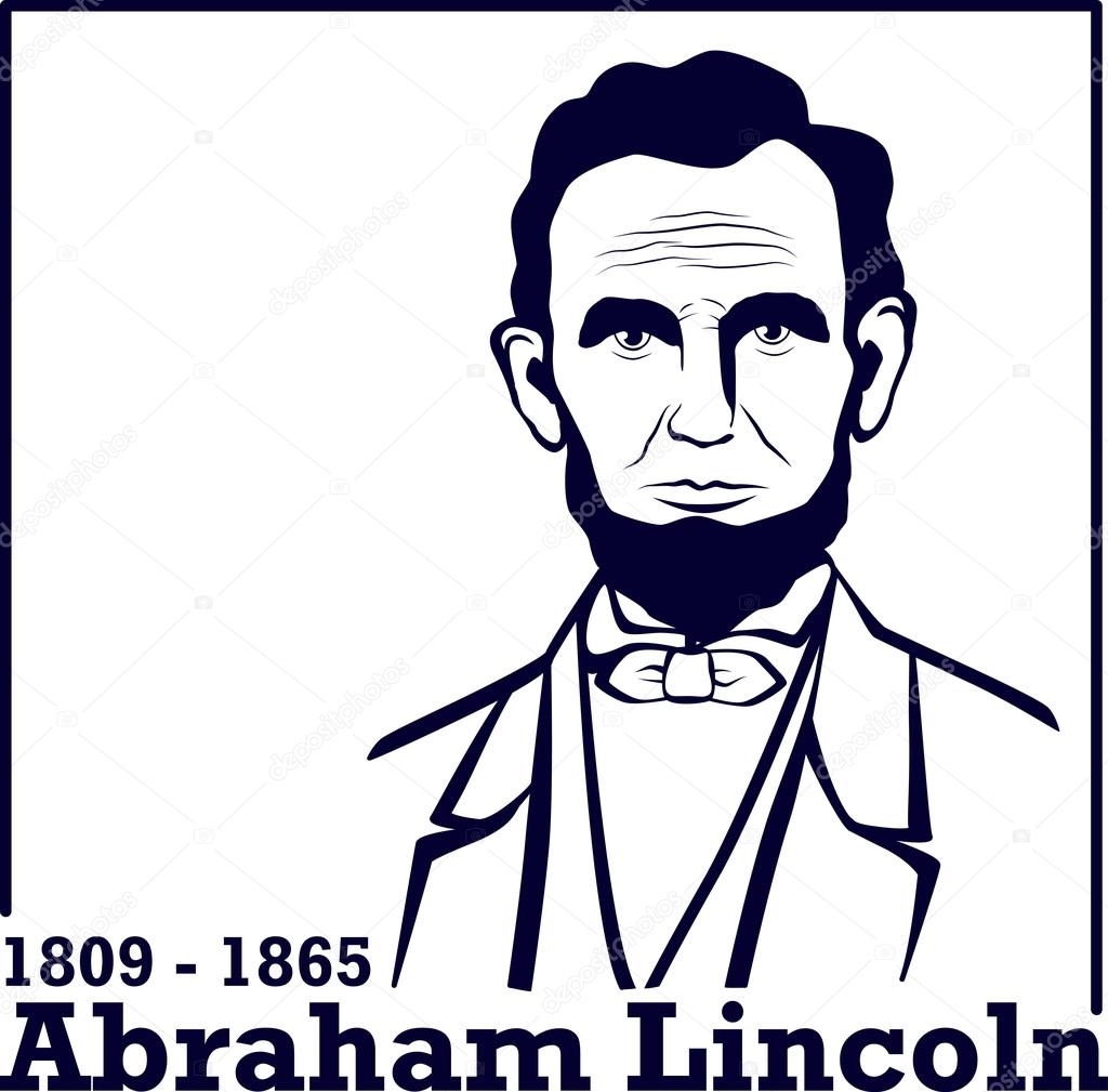 Silueta Abraham Lincoln Vector de stock por ©DimaOris 97376220