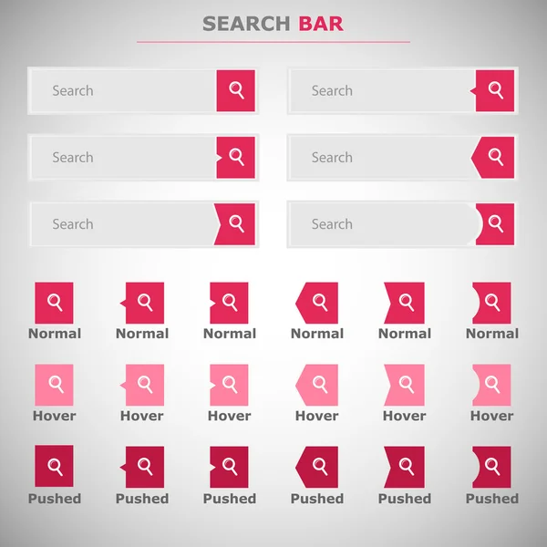 Set of color search bars — Stock Vector © Lillllia #9755977