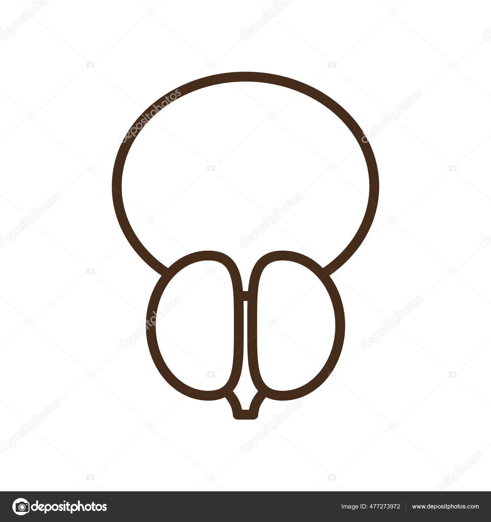 Cartoon Benign Prostate Vector Illustration Icon Character Male Urology ...