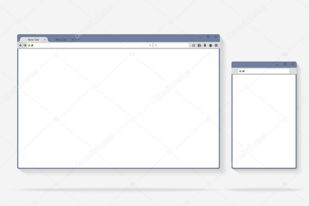 Flat internet browser windows with copy space for your text. Idea ...