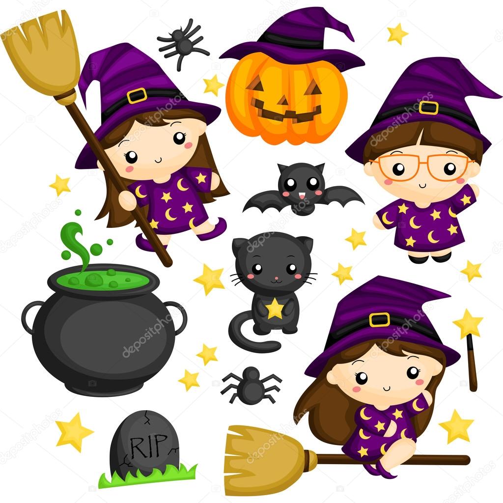 Bruja de Halloween vector, gráfico vectorial © comodo777 imagen #85923586