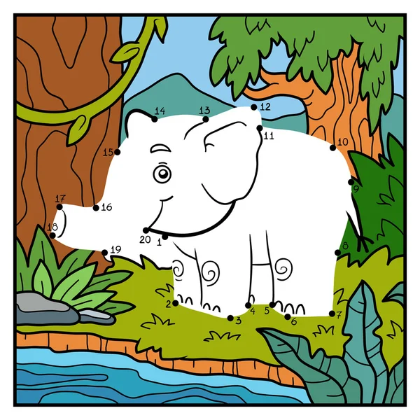 Numbers game for children, little elephant and background Stock Vector ...