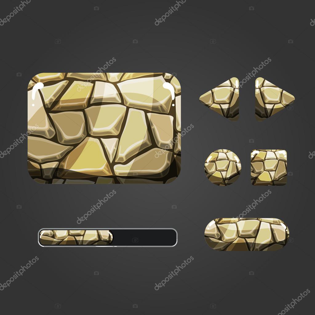 Set of stone different buttons Stock Vector Image by ©RybkaAnn #122512720
