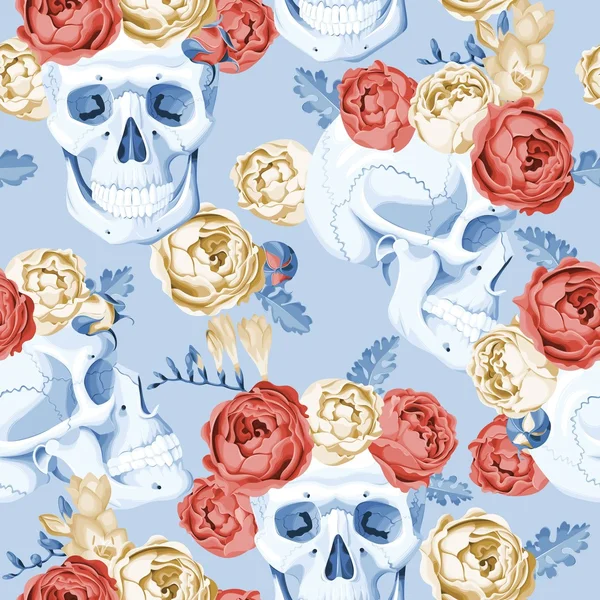 Skulls and roses seamless Stock Vector Image by ©Greylilac #102595090
