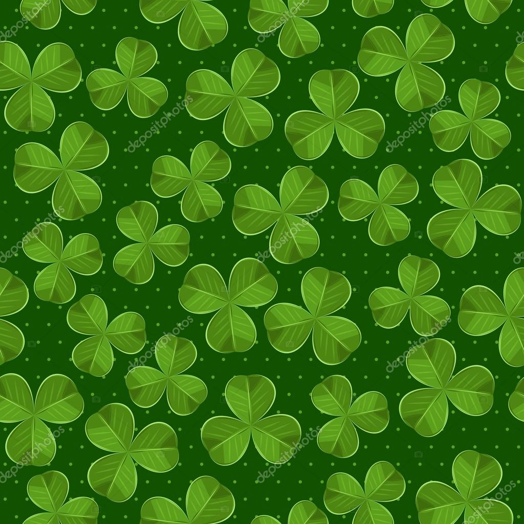 Seamless clover leaves Stock Vector by ©Greylilac 93344042