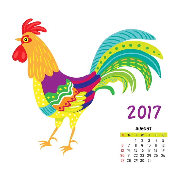 August rooster Vector Art Stock Images | Depositphotos