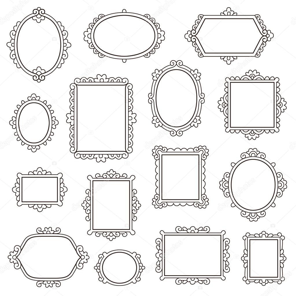 Small vintage frames — Stock Vector © reinekke #108755558 Small vintage frames — Stock Vector © reinekke #108755558