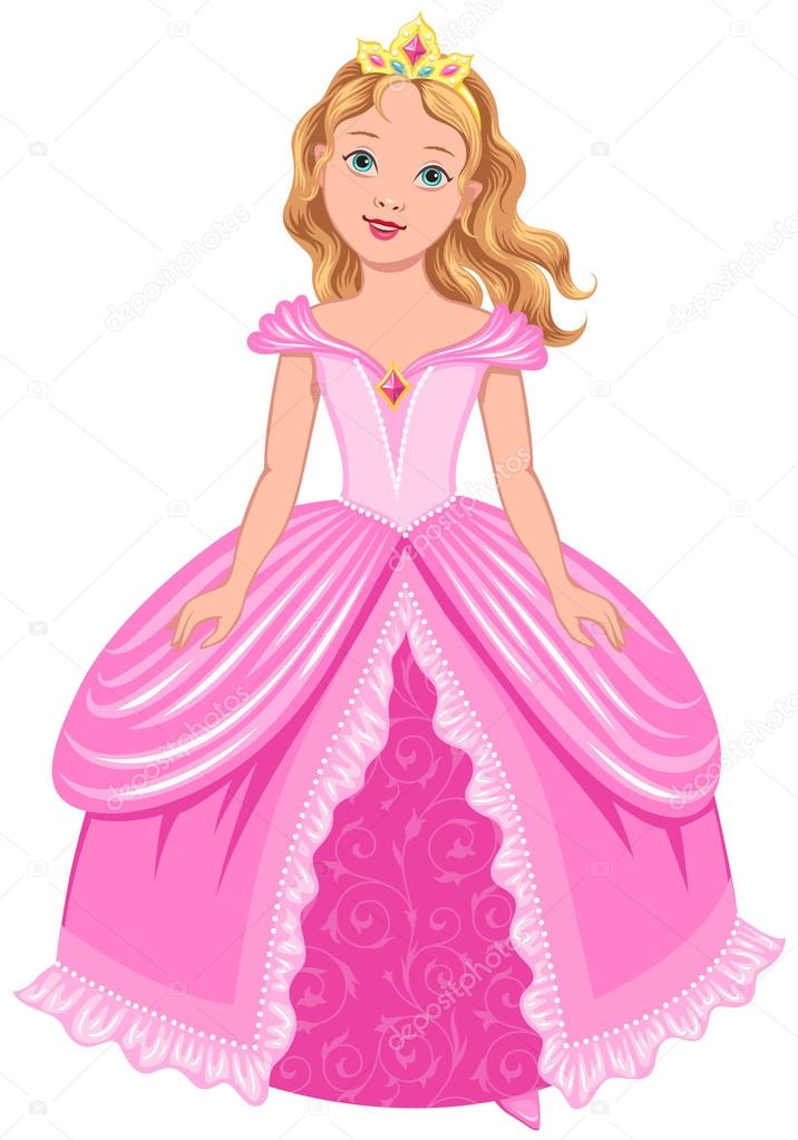 Pretty Princess In Pink Dress Stock Vector Image By ©reinekke 68505753