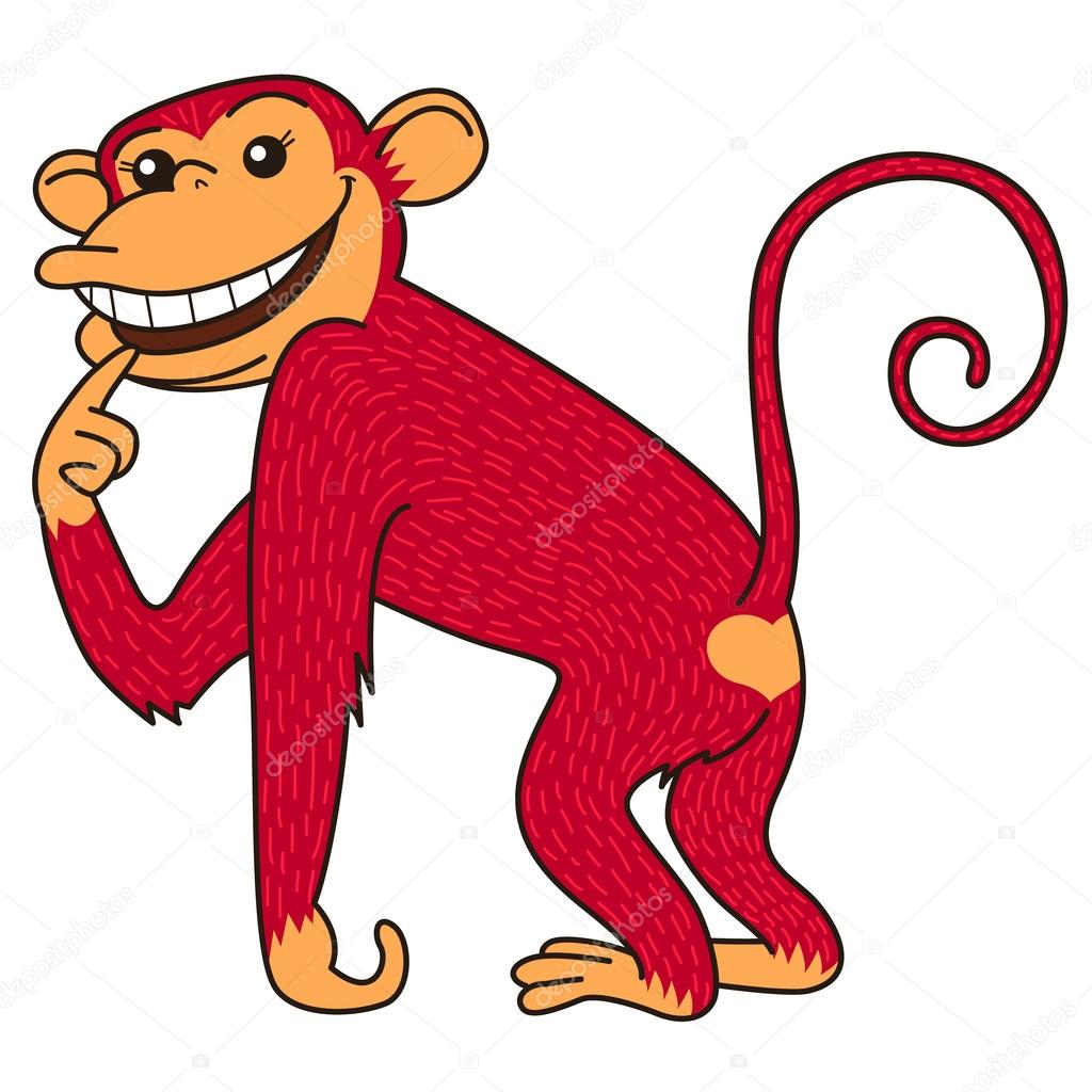 El mono rojo es un símbolo del año 2022