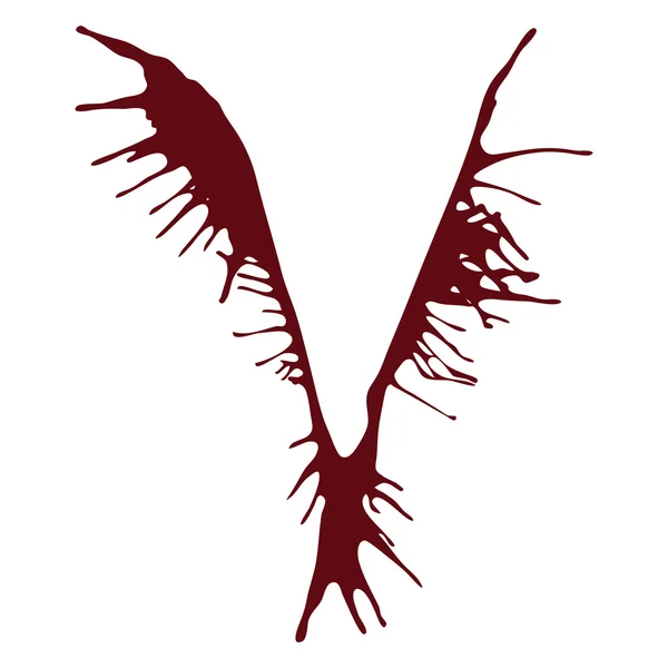Dripping blood ink fonts the letter H. — Stock Vector © artMelnikov ...