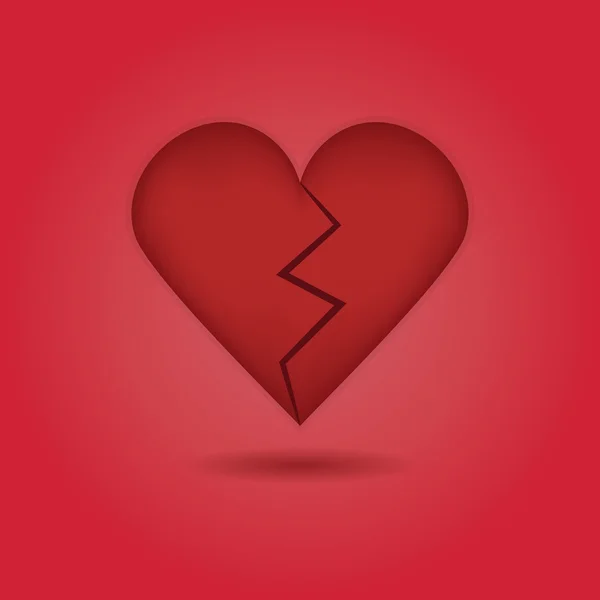 Black abstract broken heart icon with drop shadow on gray gradient ...