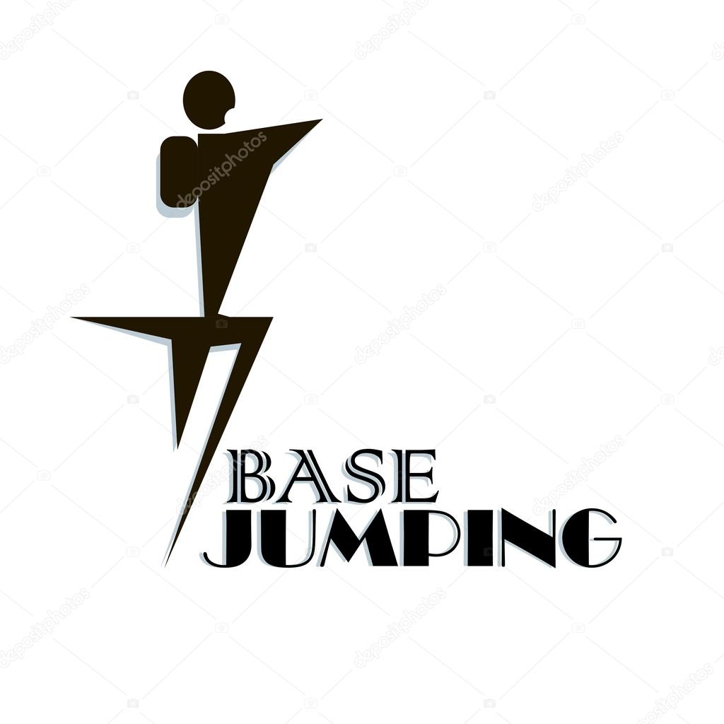 Base jumping outline logo vector illustration Stock Vector Image by ...
