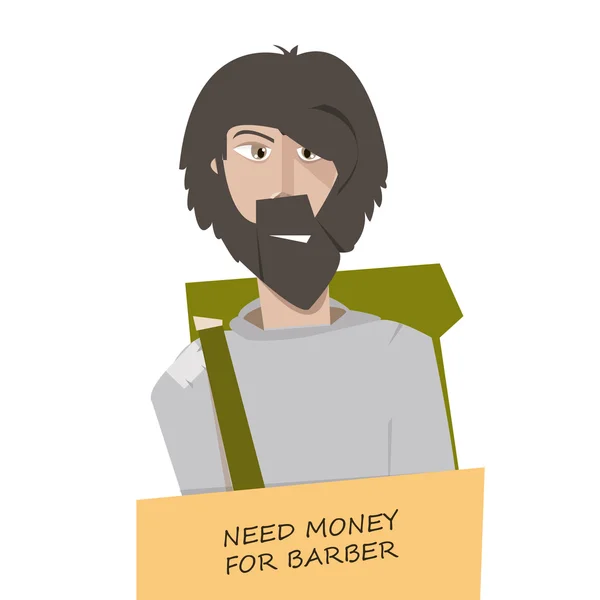 Cartoon young man with snowboard vector illustration — Stock Vector ...