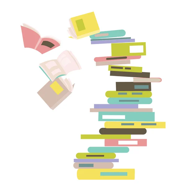 Clipart Of Books Falling