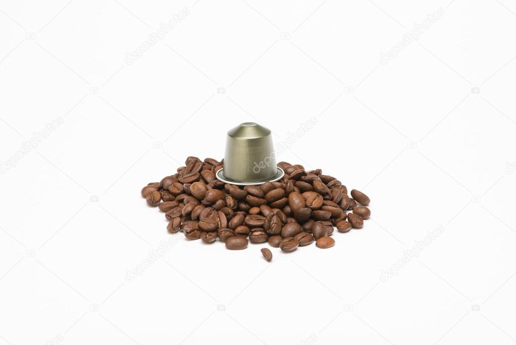 Seed of coffee with capsule — Stock Photo © studio_3321 #51934885
