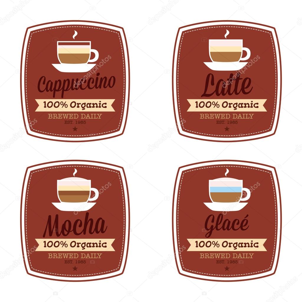 Coffee label illustration Stock Vector by ©LAUDiseno 104060674