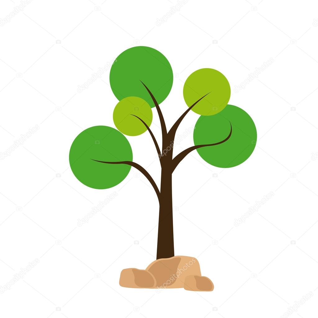 Isolated Abstract trees Stock Vector Image by ©LAUDiseno #105990336