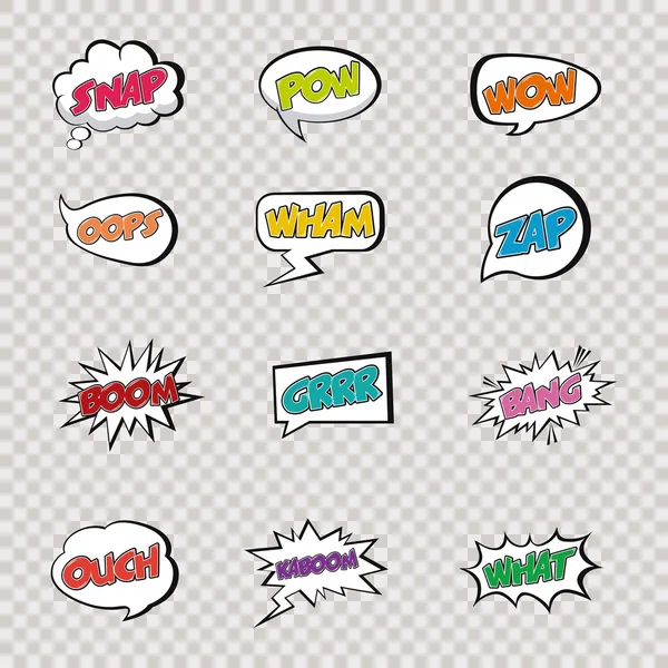 Set of comic expressions Stock Vector by ©LAUDiseno 110942878