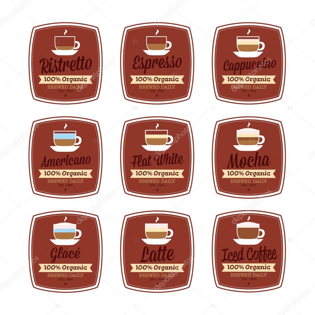Set of Coffee labels Stock Vector Image by ©LAUDiseno #107326798