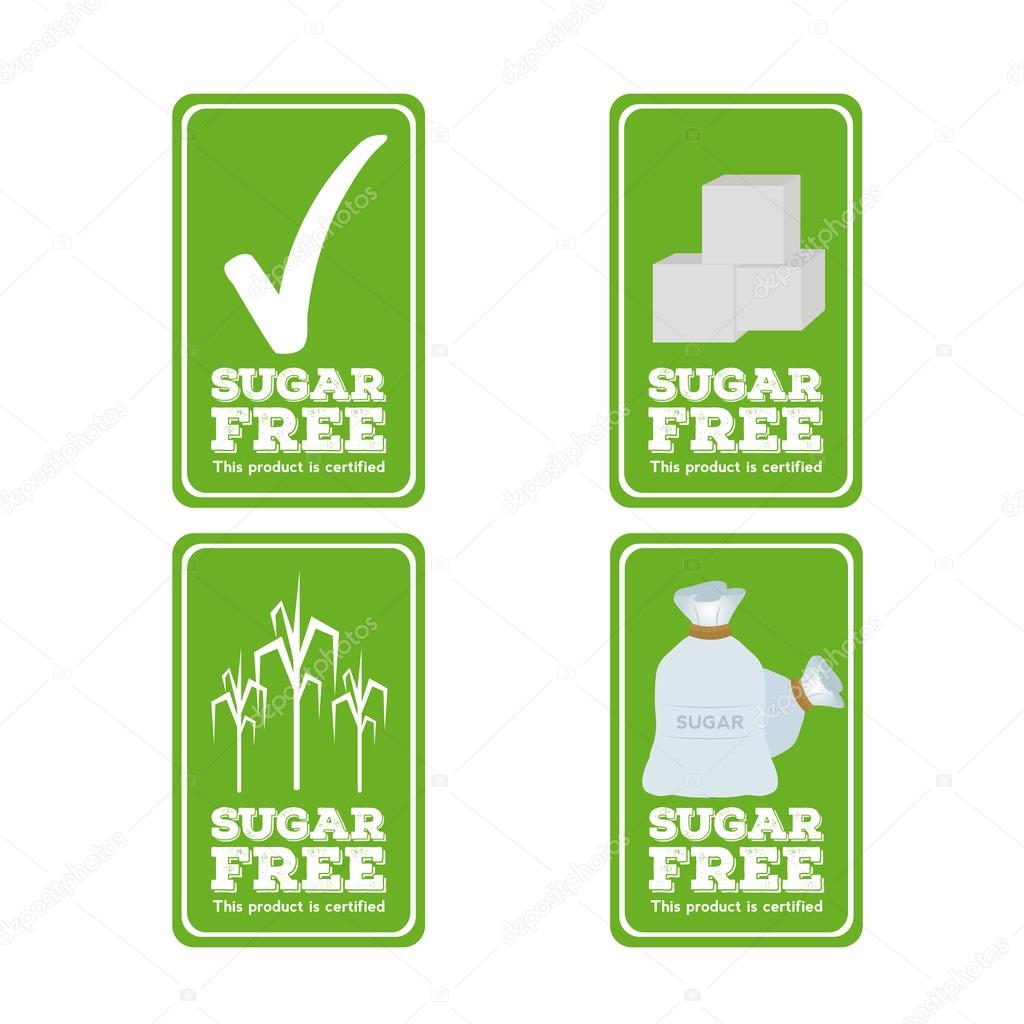 Sugar free label Stock Vector Image by ©LAUDiseno #107328176
