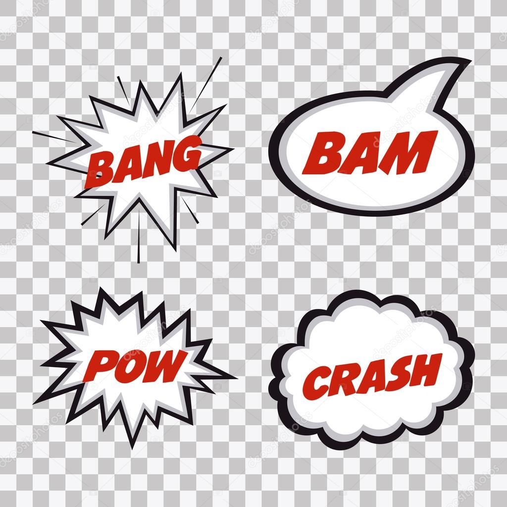 Set of comic expressions Stock Vector by ©LAUDiseno 111235928