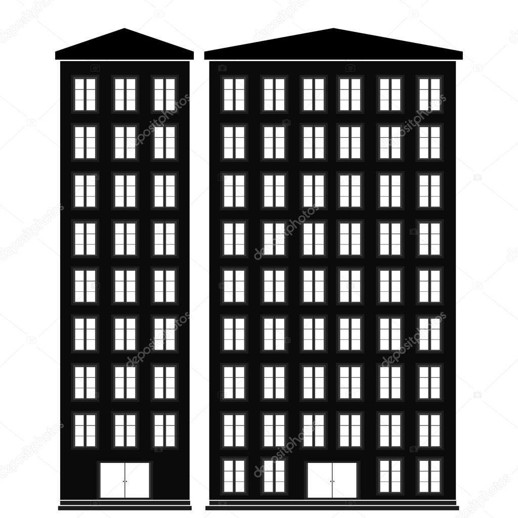 Silueta del edificio Vector de stock por ©LAUDiseno 75218825