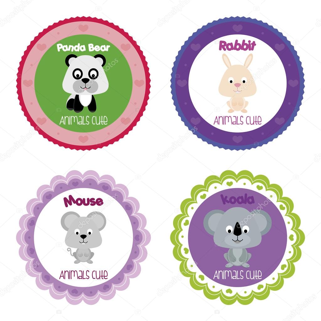 Animals labels Stock Vector Image by ©LAUDiseno #79061346