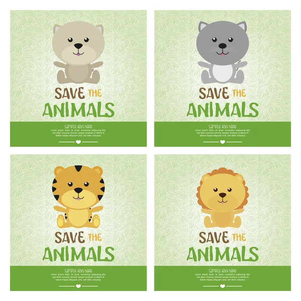 Save the Animals Stock Vector by ©LAUDiseno 79075570
