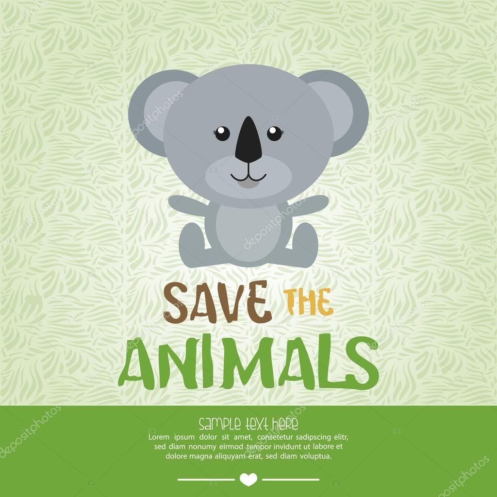 Save the Animals Stock Vector by ©LAUDiseno 79075570