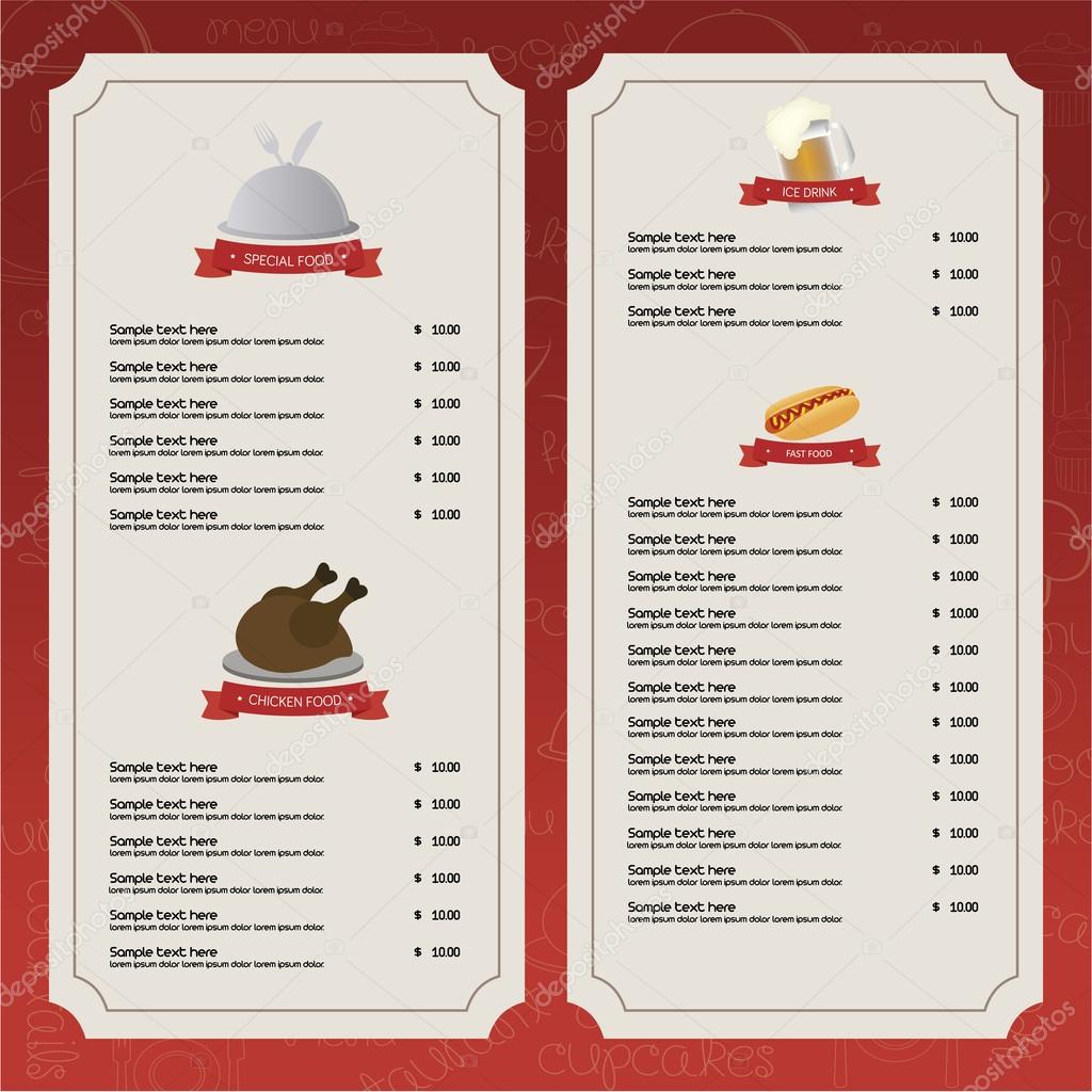 Menu design Stock Vector by ©LAUDiseno 79284390