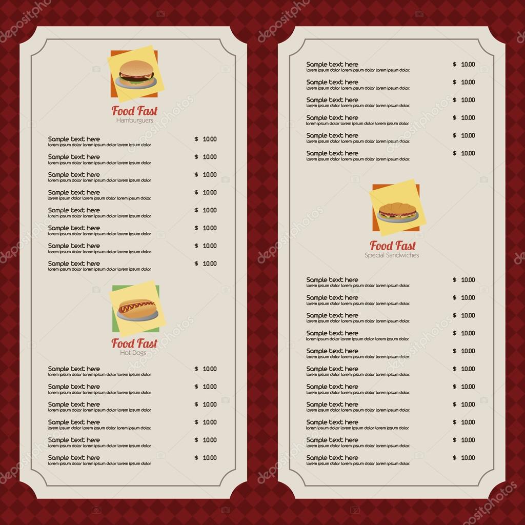 Menu Stock Vector by ©LAUDiseno 79295798