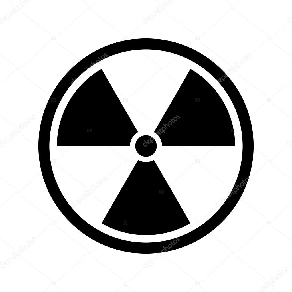 Radiation icon. Nuclear symbol. Vector illustration — Stock Vector ...