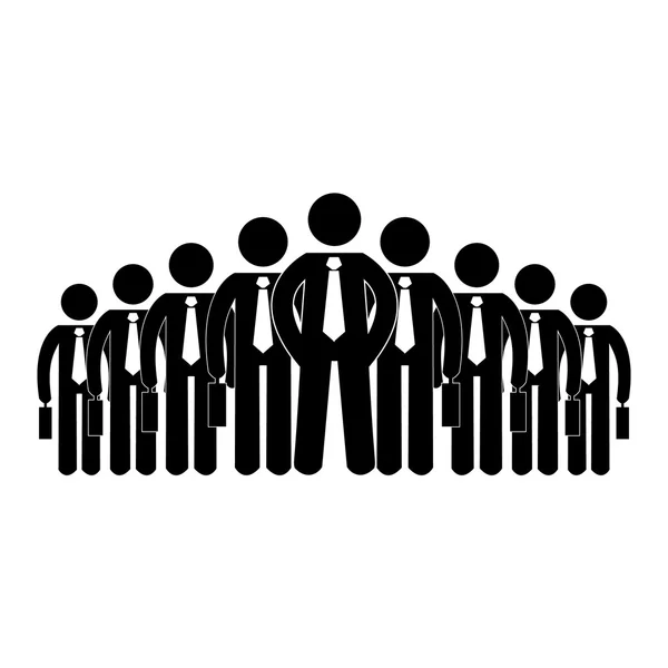 Icon: leader stick figure | Stick figure icon businessmen big company ...
