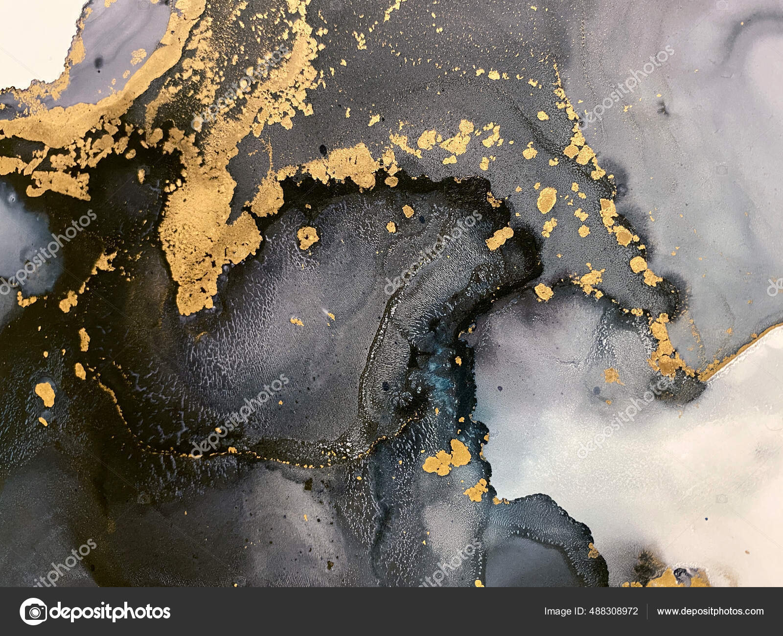 Abstract Gray Background Gold Black White Texture Beautiful Smidges ...