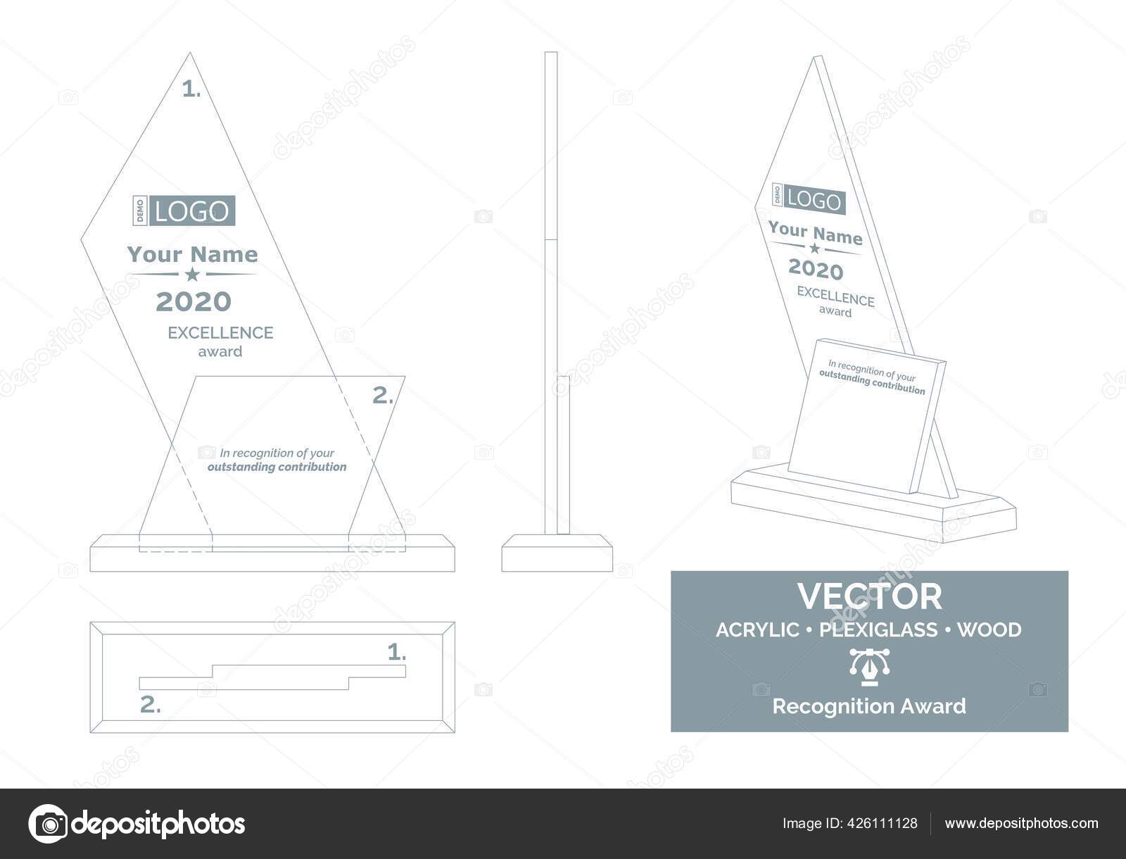 Abstract Trophy Vector Template Business Trophy Distinction Award ...