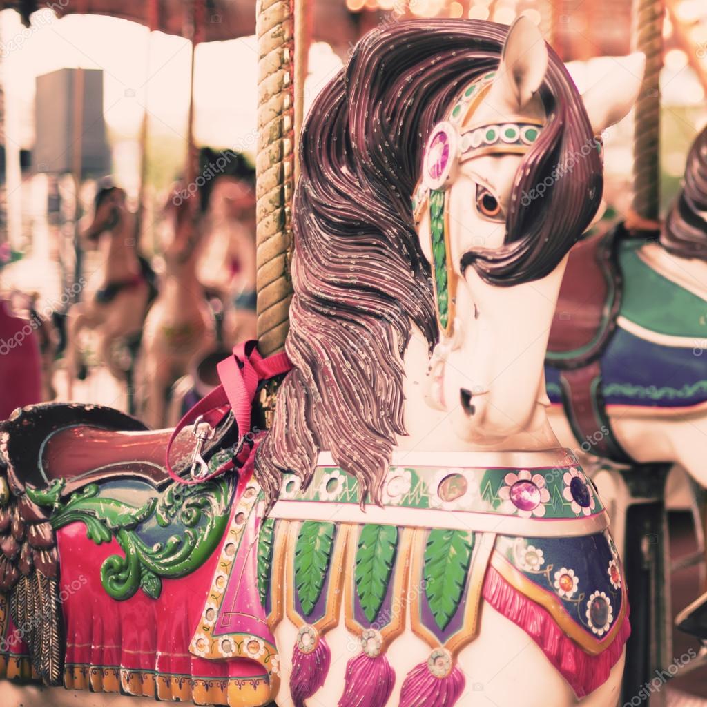 Vintage carousel horse — Stock Photo © andrekaphoto #110936722 Vintage carousel horse — Stock Photo © andrekaphoto #110936722