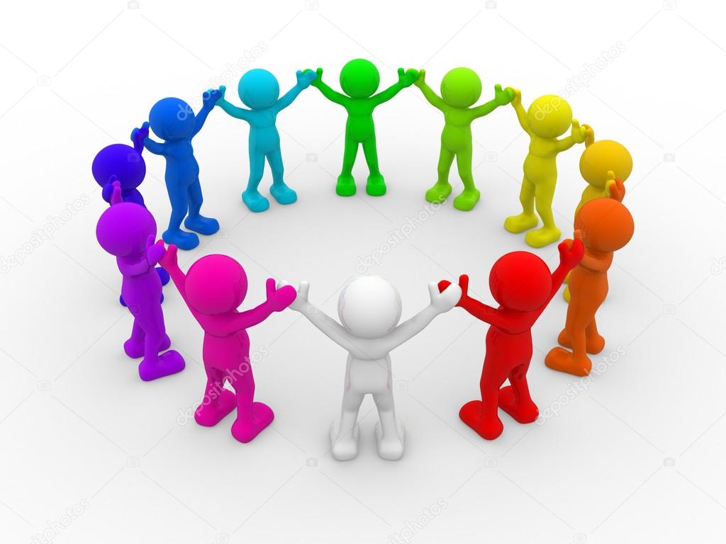 Diferentes pessoas em círculo — Fotografias de Stock © orlaimagen #59609389