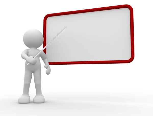 Man with a pointer and a blank board Stock Photo by ©orlaimagen 62068119