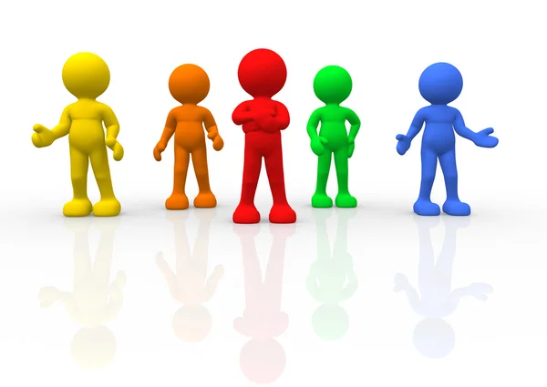 Gruppo omini 3d Foto Stock, Gruppo omini 3d Immagini | Depositphotos