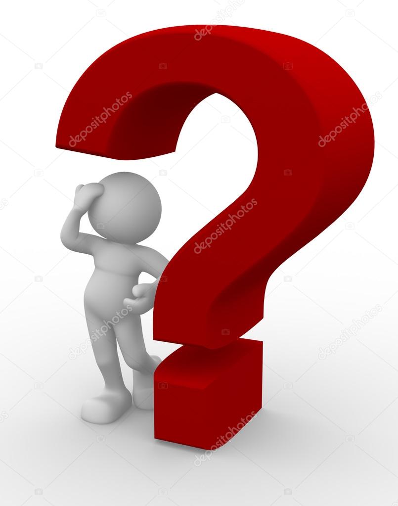 Human character and question mark — Stock Photo © orlaimagen #59610185