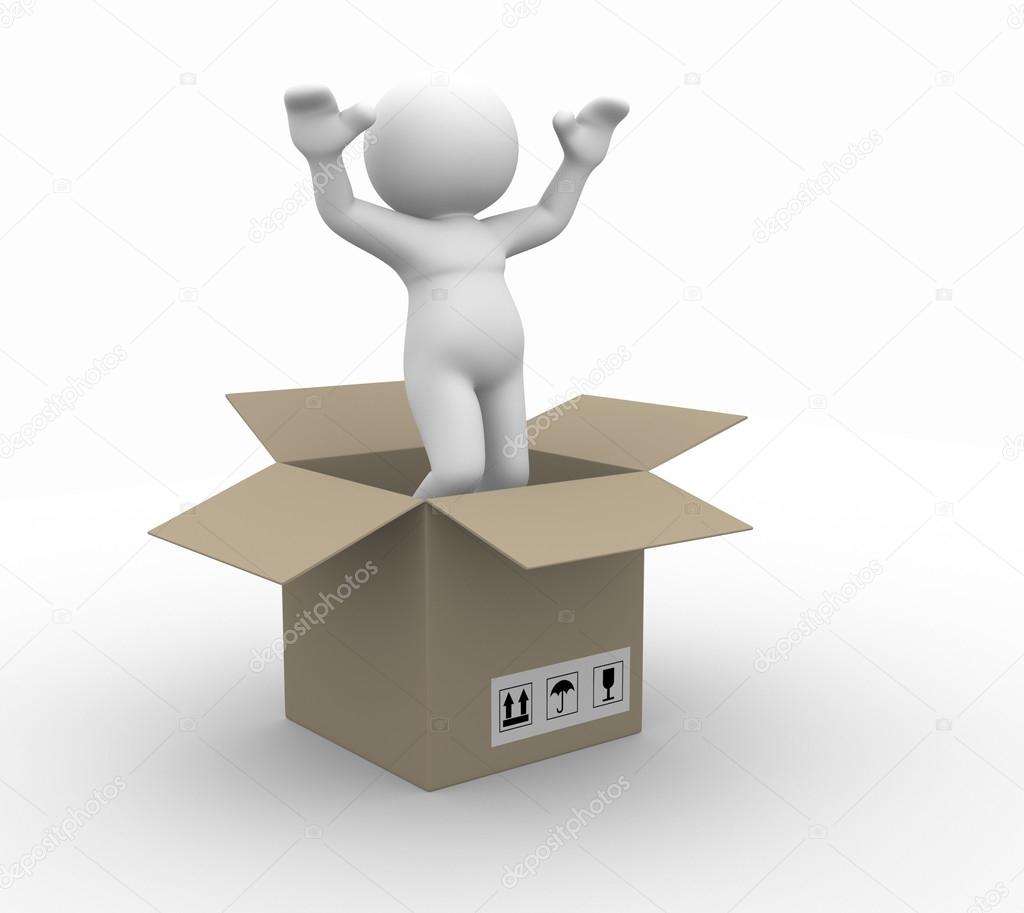 Person icon coming out of box Stock Photo by ©orlaimagen 59610217