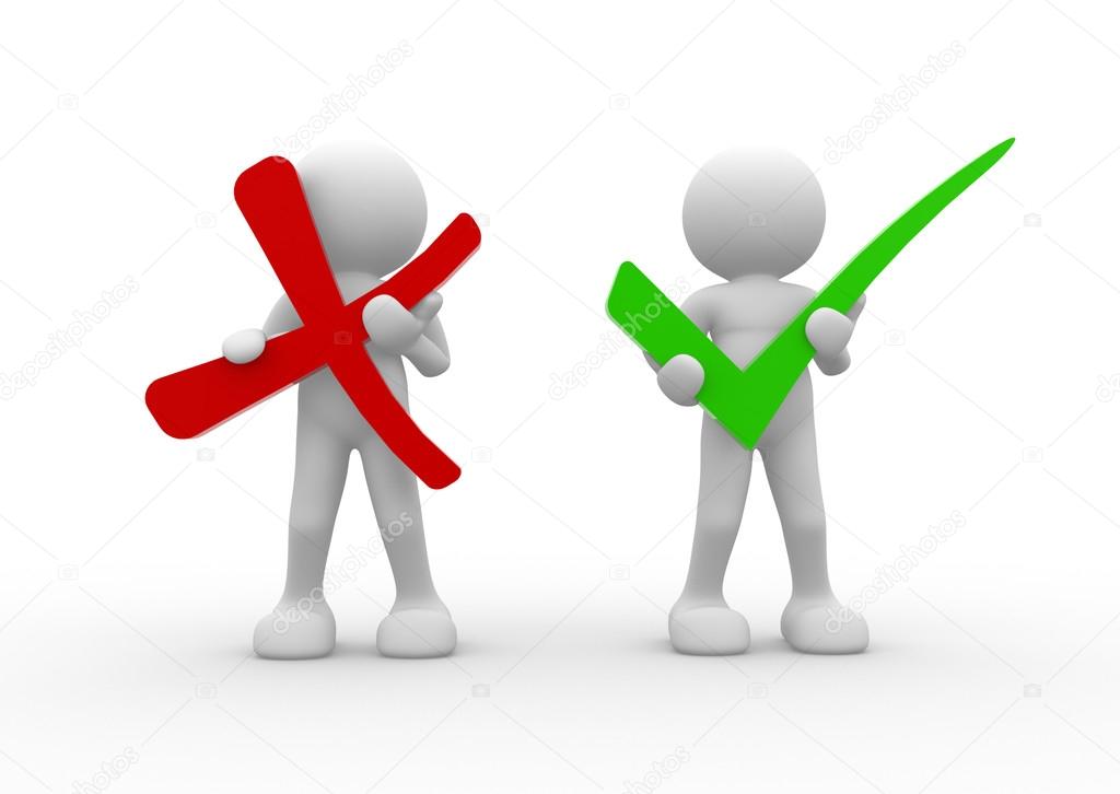 Men with positive and negative symbols — Stock Photo © orlaimagen #59610551 Men with positive and negative symbols — Stock Photo © orlaimagen #59610551