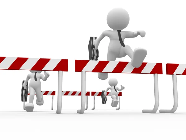 People jump over barrier Stock Photo by ©orlaimagen 60640041