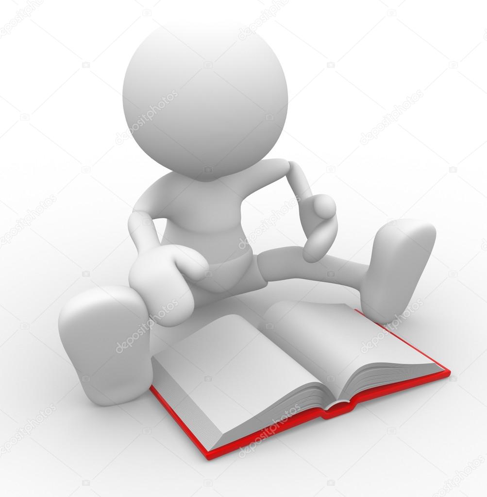 Person with open book — Stock Photo © orlaimagen #60638097