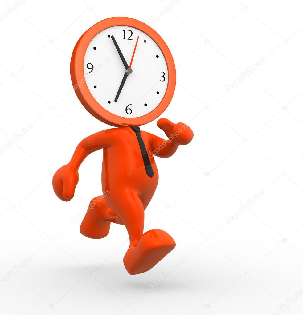 Person running out of time Stock Photo by ©orlaimagen 60638257