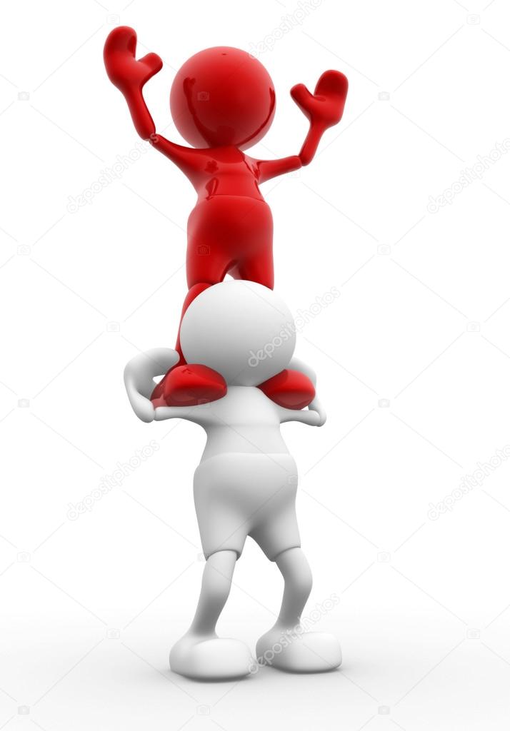 Person giving shoulder ride Stock Photo by ©orlaimagen 60638301