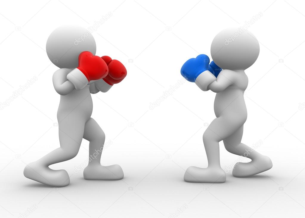 Cartoon Boxing Match