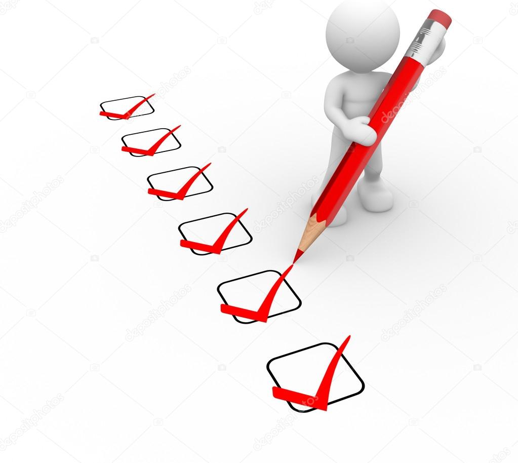 Person with pencil and checklist Stock Photo by ©orlaimagen 60638513